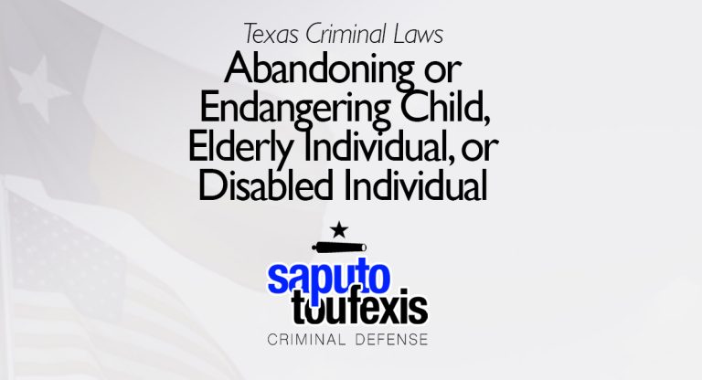 The Texas Endangering a Child Law | Penal Code §22.041
